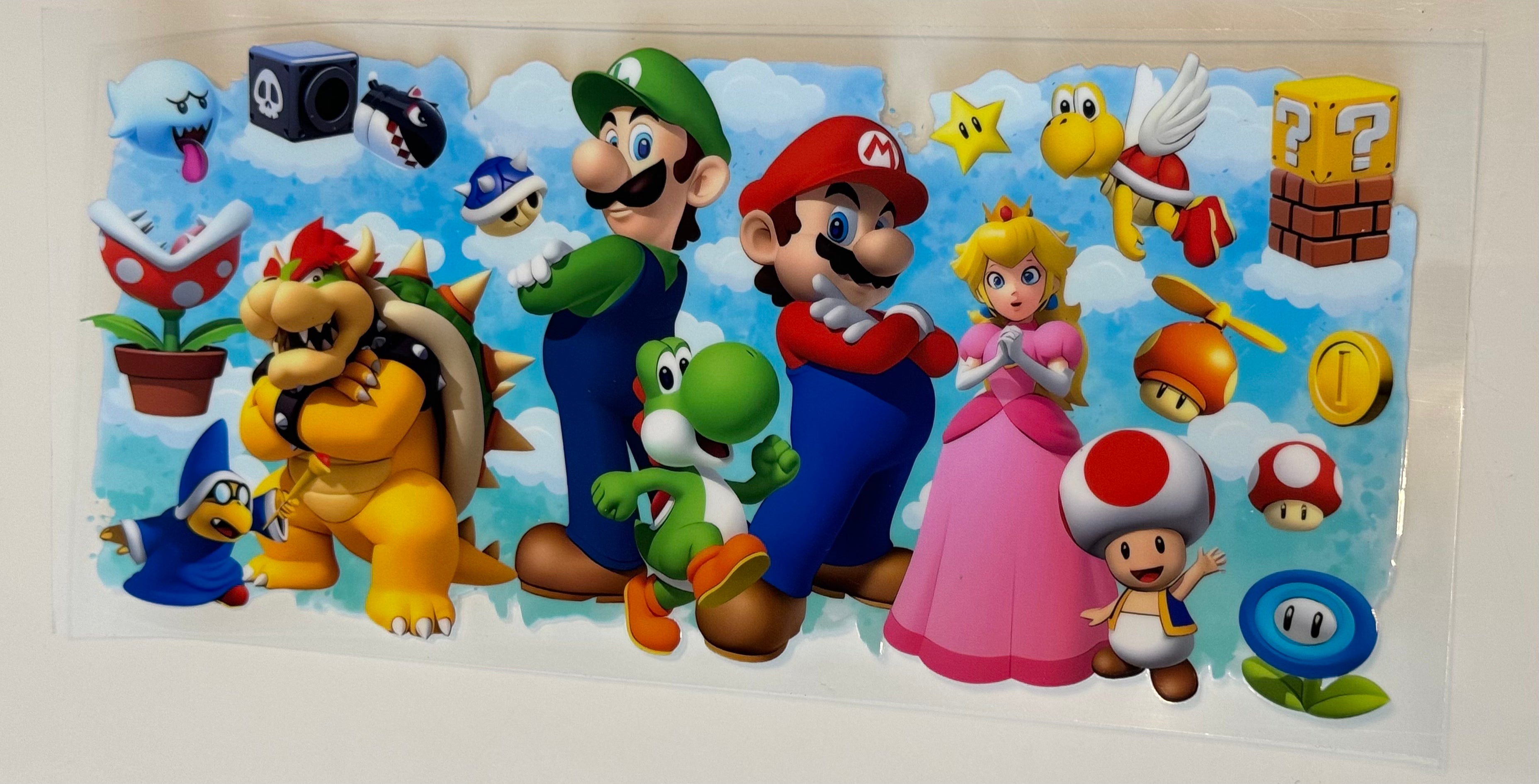 UV DTF - Super Mario full wrap Inspired - 16oz Libby Can – MJC Blanks & Vinyl