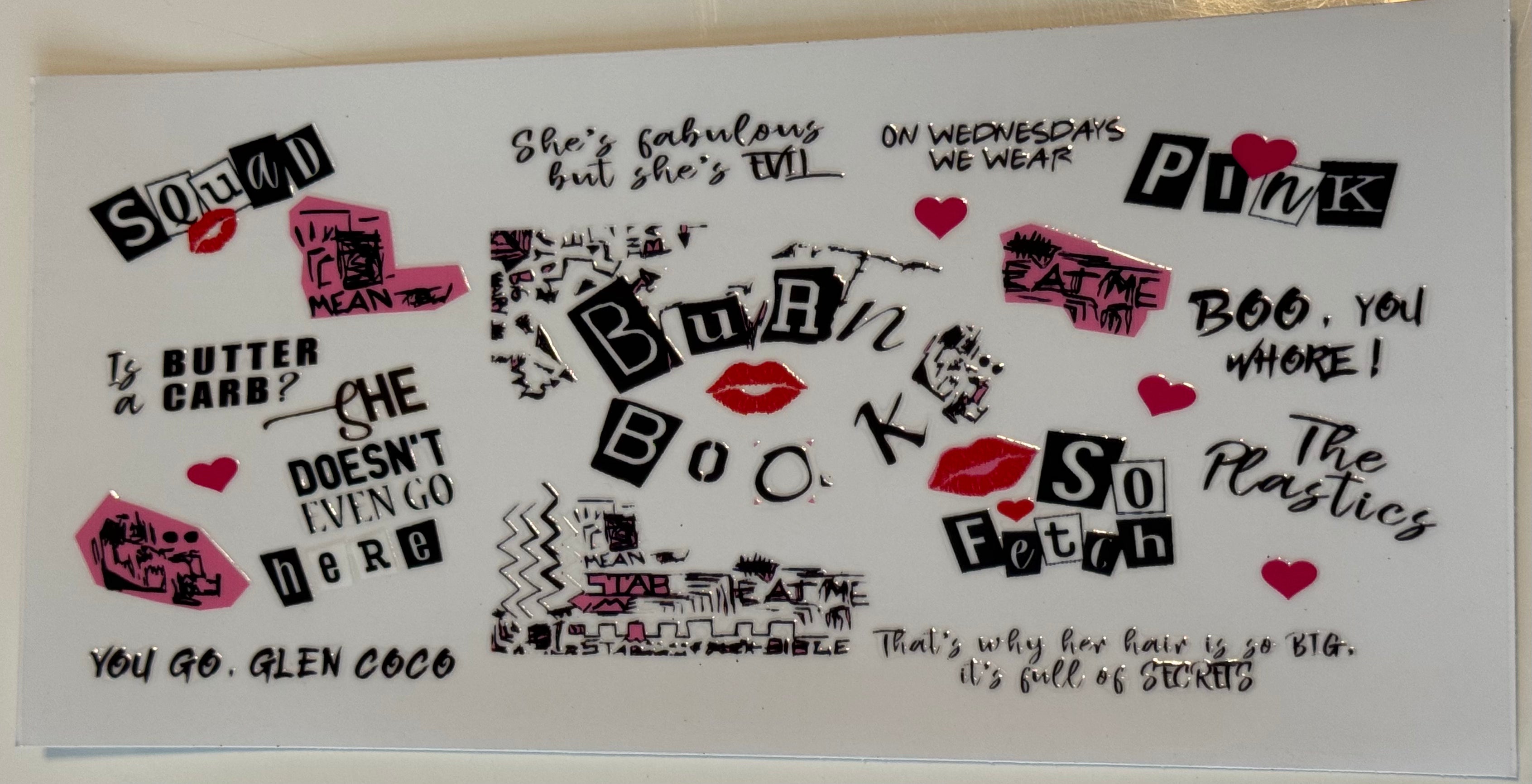 UV DTF - Burn Book - 16oz Libby Can – MJC Blanks & Vinyl