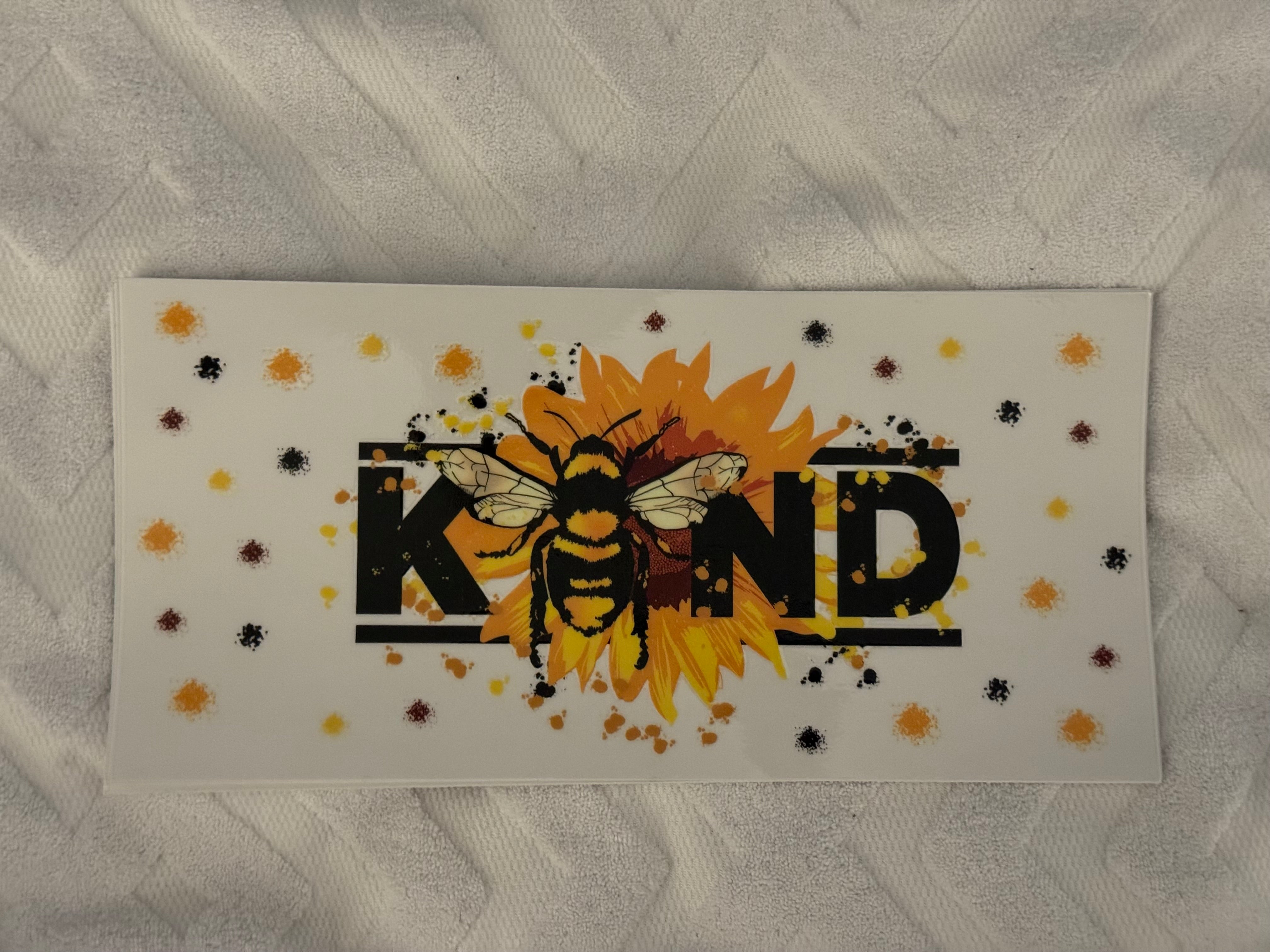 UV DTF - Bee Kind - 16oz Libby Can – MJC Blanks & Vinyl