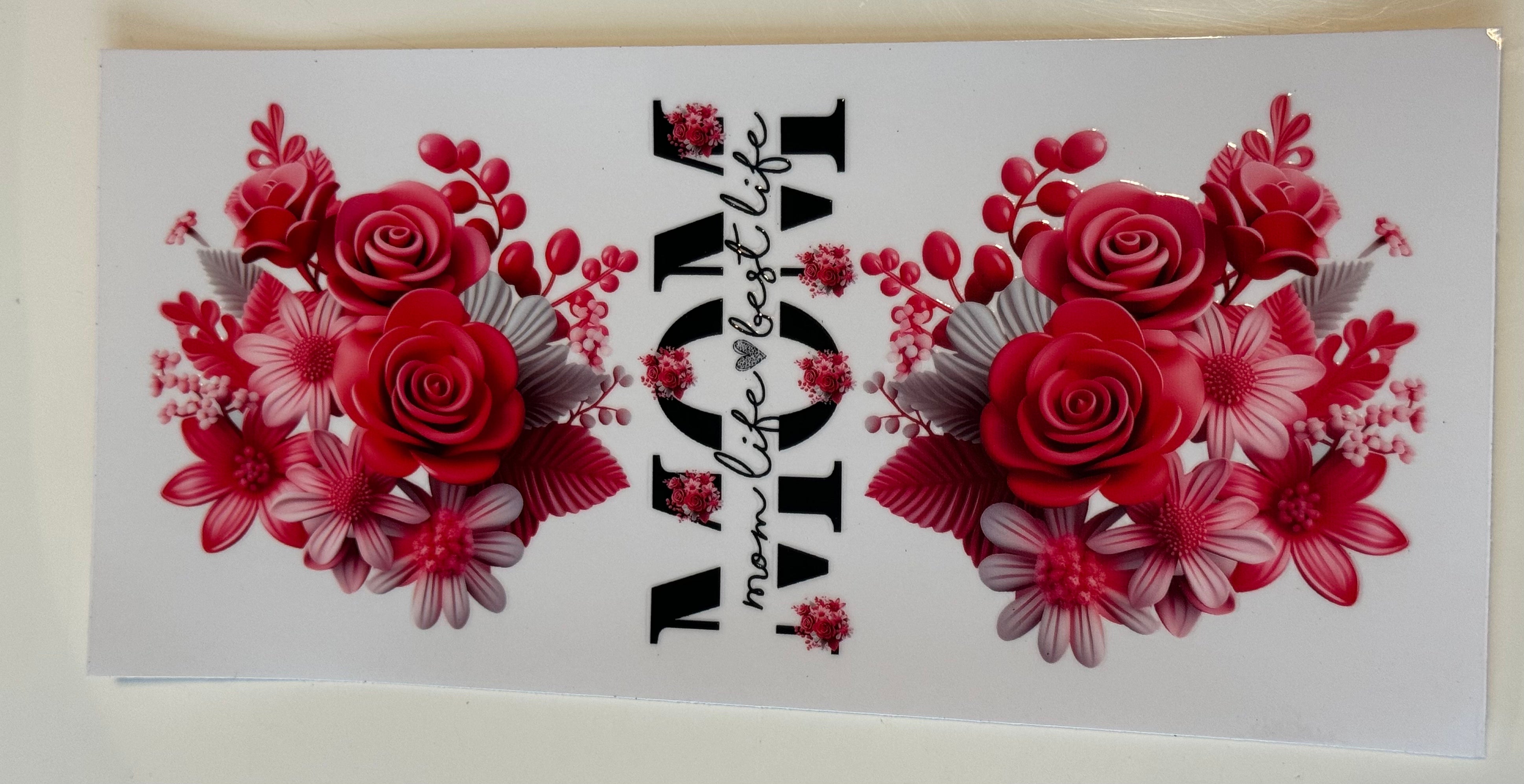 UV DTF - Mom Red Roses Bouquet - 16oz Libby Can – MJC Blanks & Vinyl